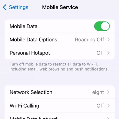 Roaming - eight Mobile